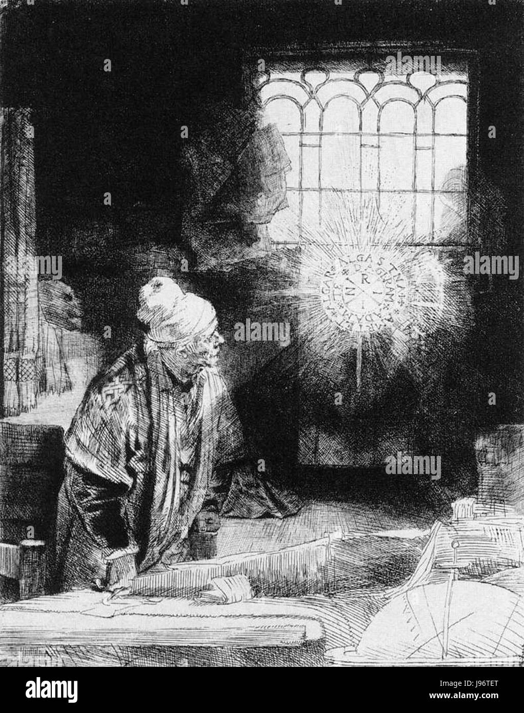 Rembrandt engraving Black and White Stock Photos & Images - Alamy
