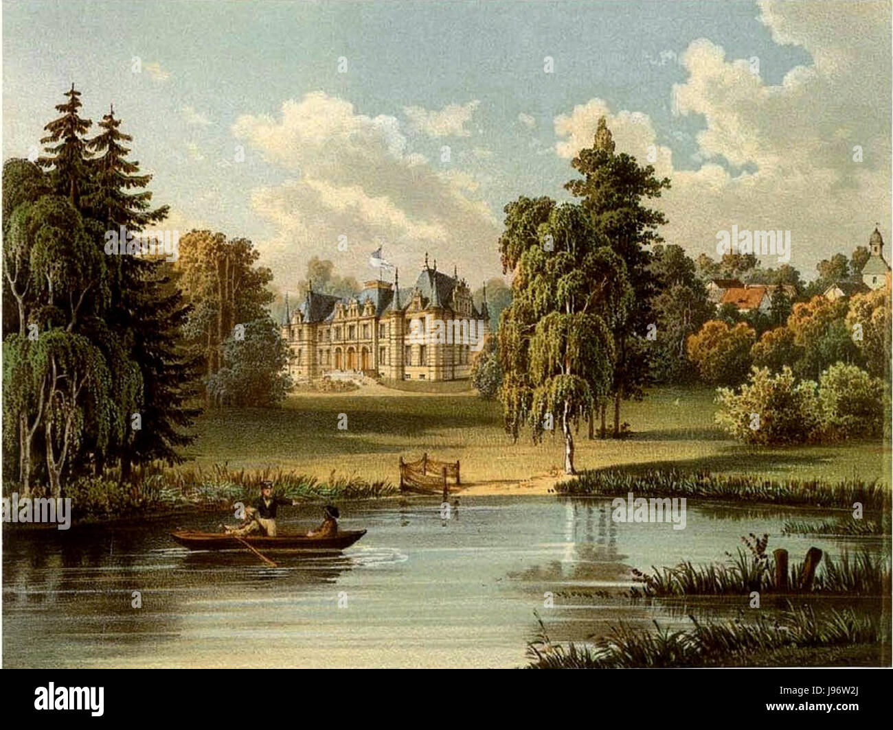 Schloss Lanke Sammlung Duncker Stock Photo - Alamy