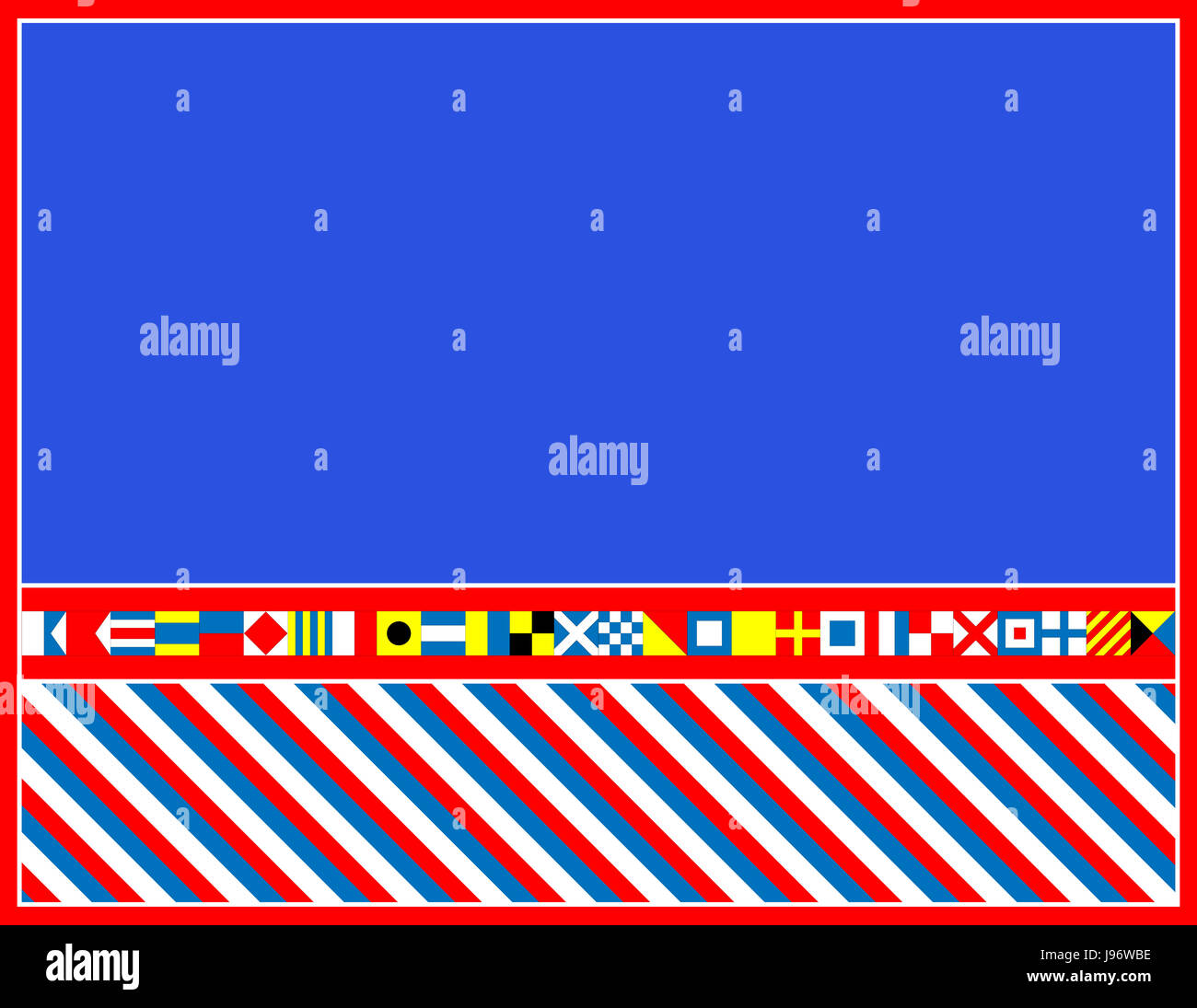 blue, flag, nautical, frame, border, white, red, framework, sign ...