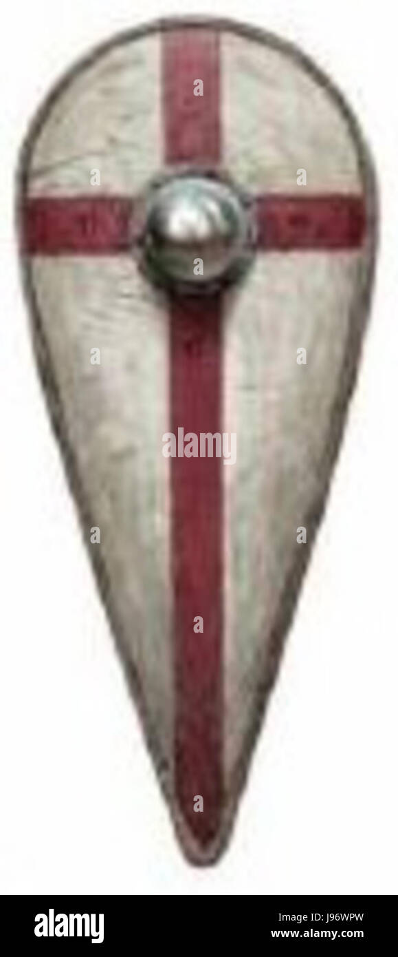 Shield Ecu Cross Croix Rouge Normand Stock Photo - Alamy