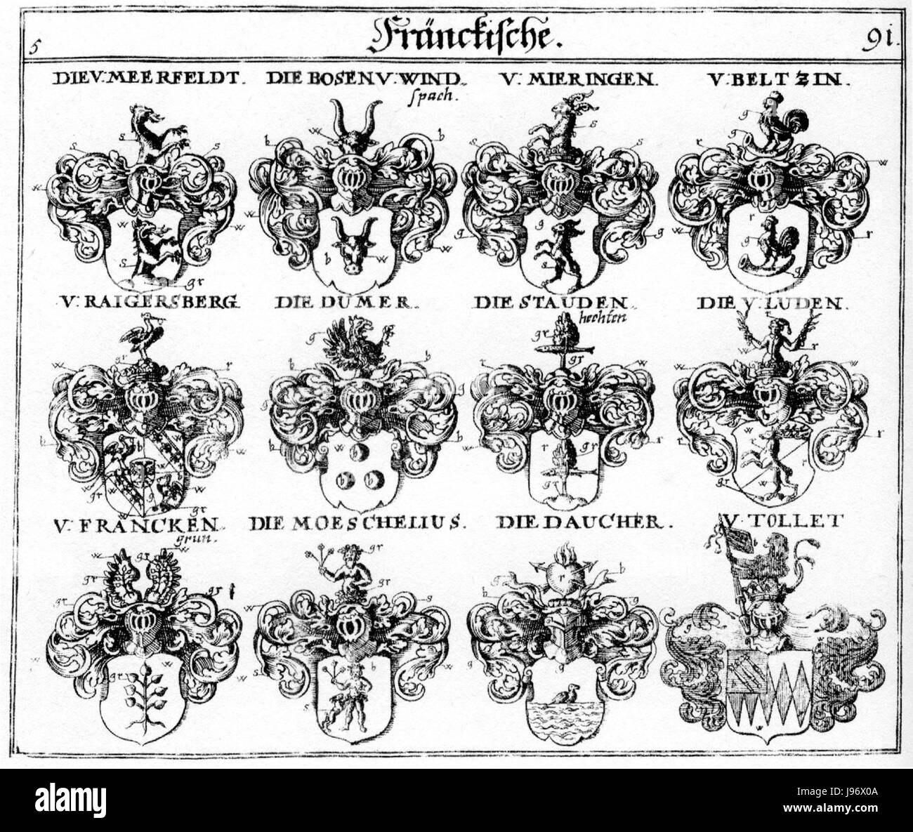 Siebmacher 1701 1705 E091 Stock Photo - Alamy