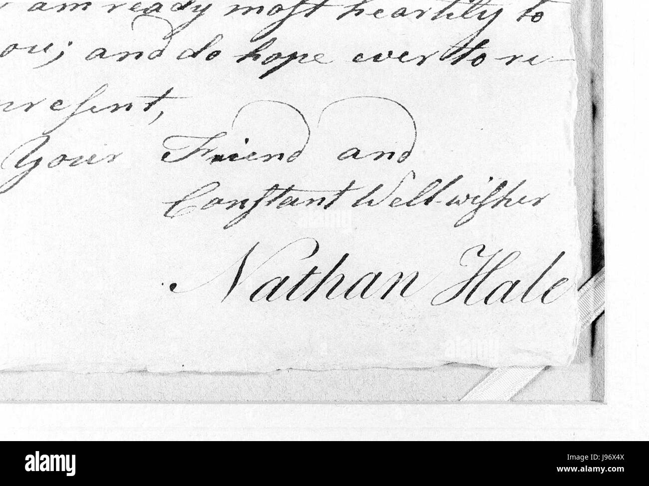 Signature of Nathan Hale Stock Photo - Alamy