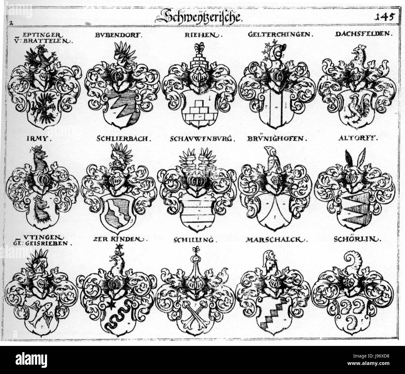 Coat arms arms text Black and White Stock Photos & Images - Alamy