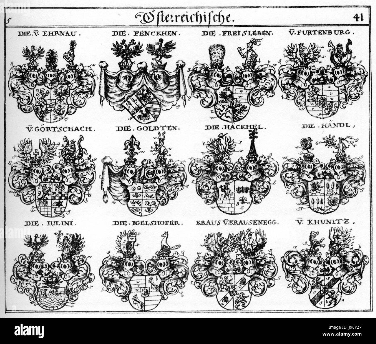 Siebmacher 1701 1705 E041 Stock Photo - Alamy
