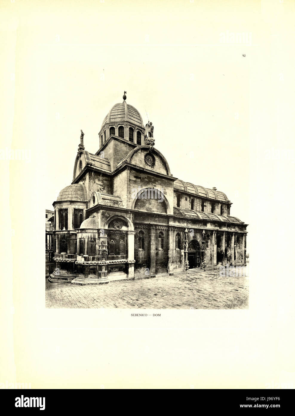 This 1909 heliograph by Kowalczyk captures the Sebenico Dom, a ...