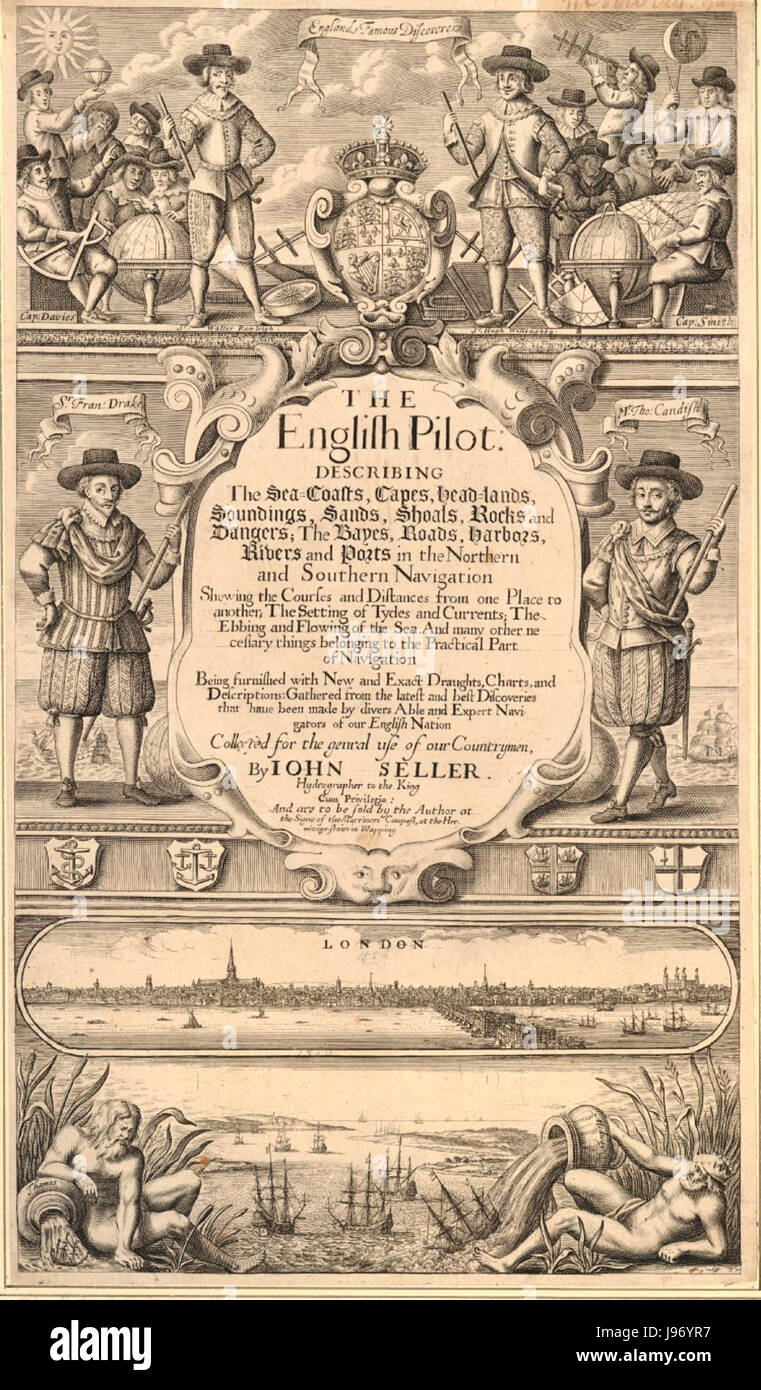 The English Pilot title page Stock Photo - Alamy