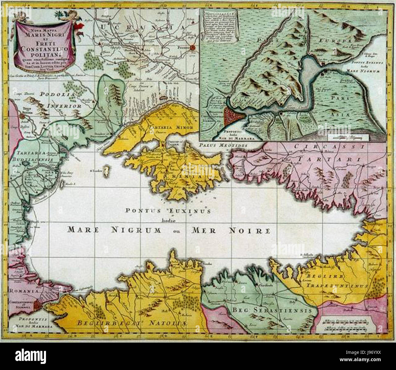 Map of bosporus strait hi-res stock photography and images - Alamy