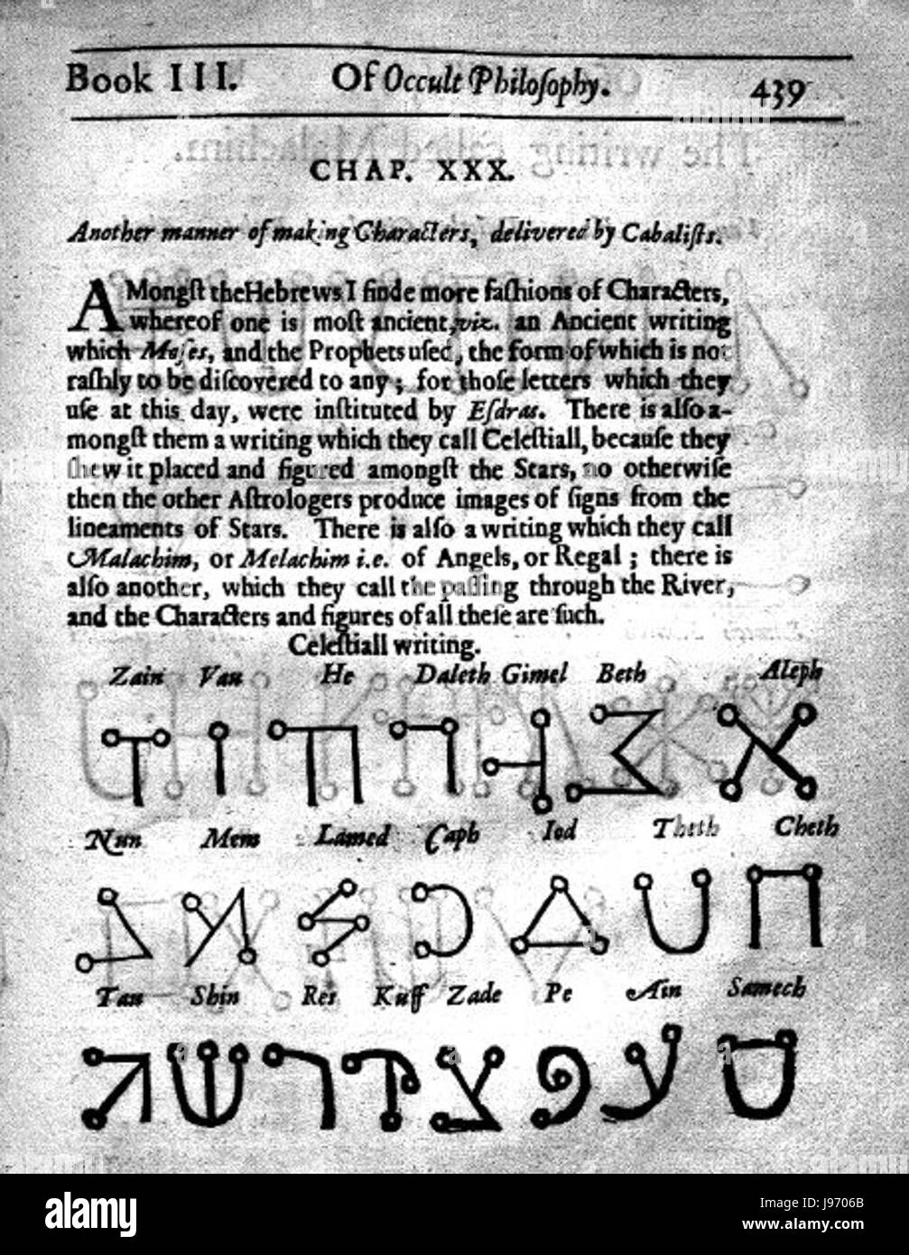 This title refers to Book III, Page 439 of the 'Three Books of Occult ...