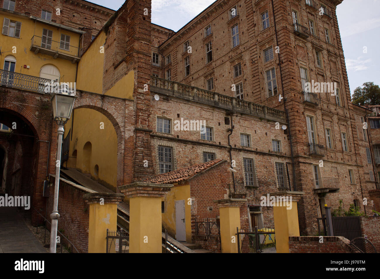 Town of Mondovi, Piedmont, north of Italy: details of the historical ...