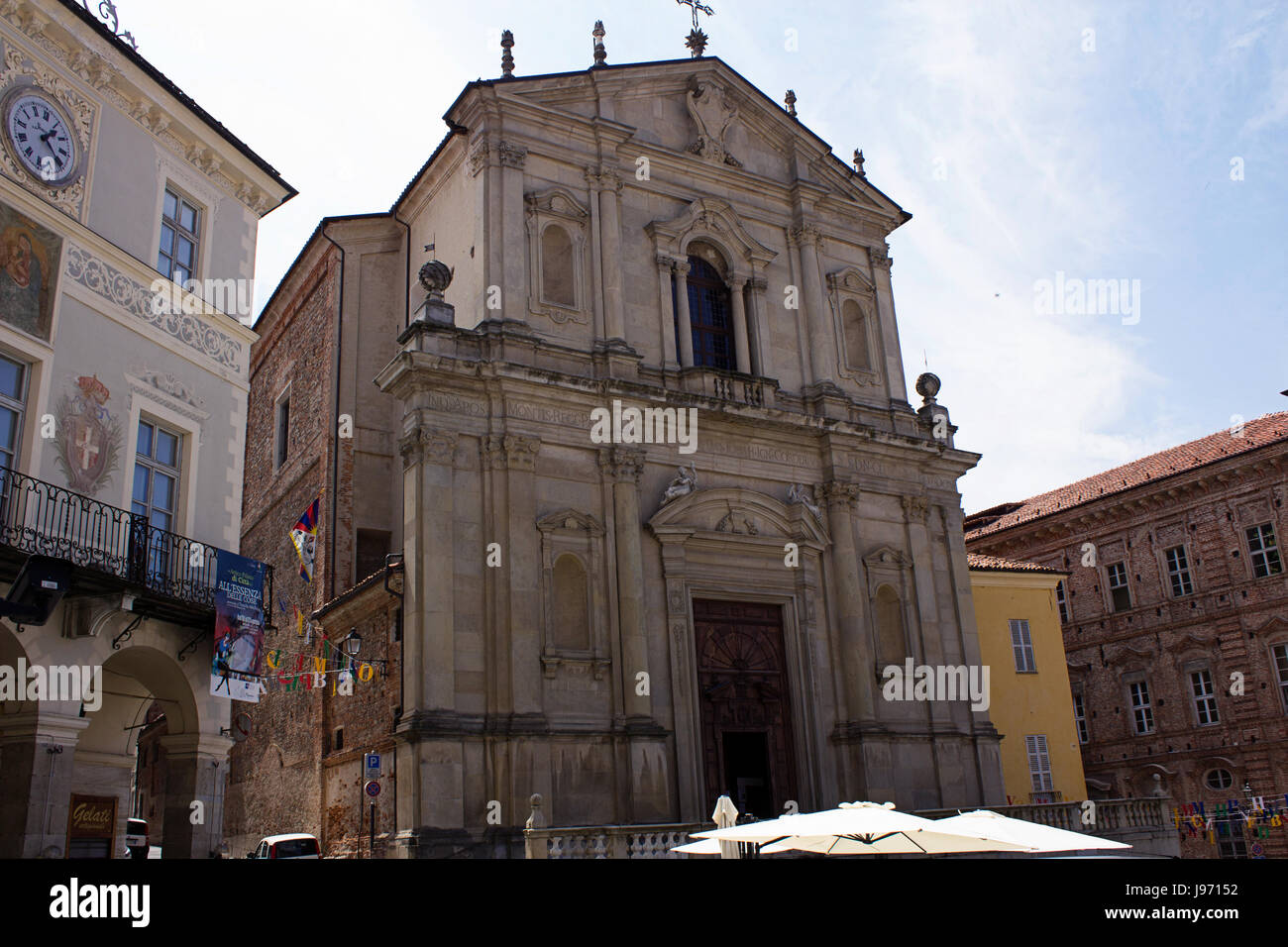 Town of Mondovi, Piedmont, north of Italy: details of the historical ...