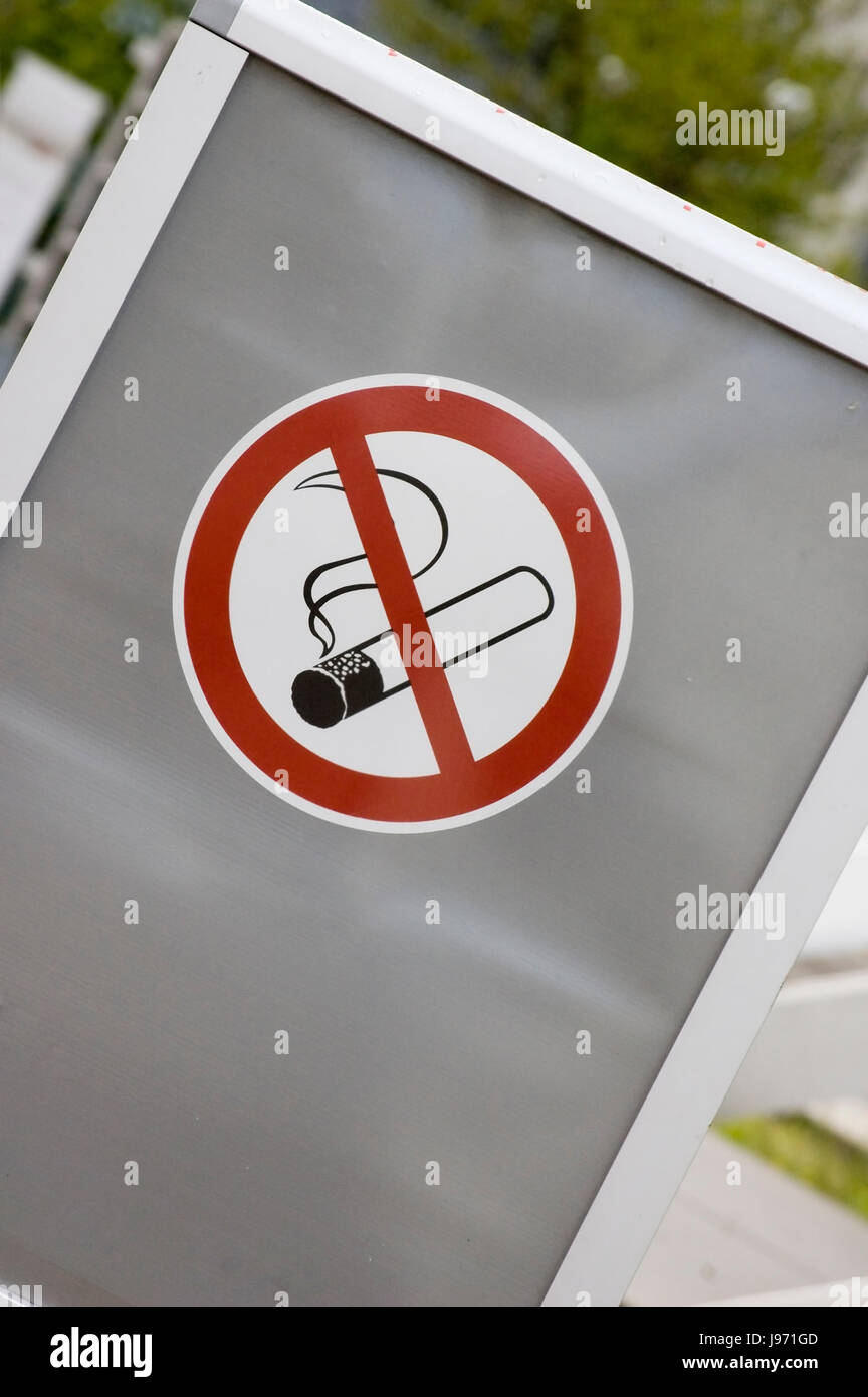 cigarette, vertical, out, stop, nonsmoker, stops, warning, sign, nobody ...