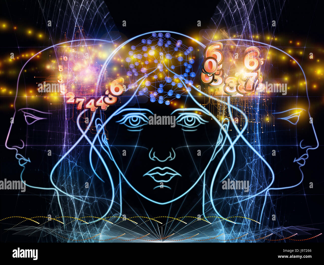 woman, profile, calculation, art, model, design, project, concept, plan ...