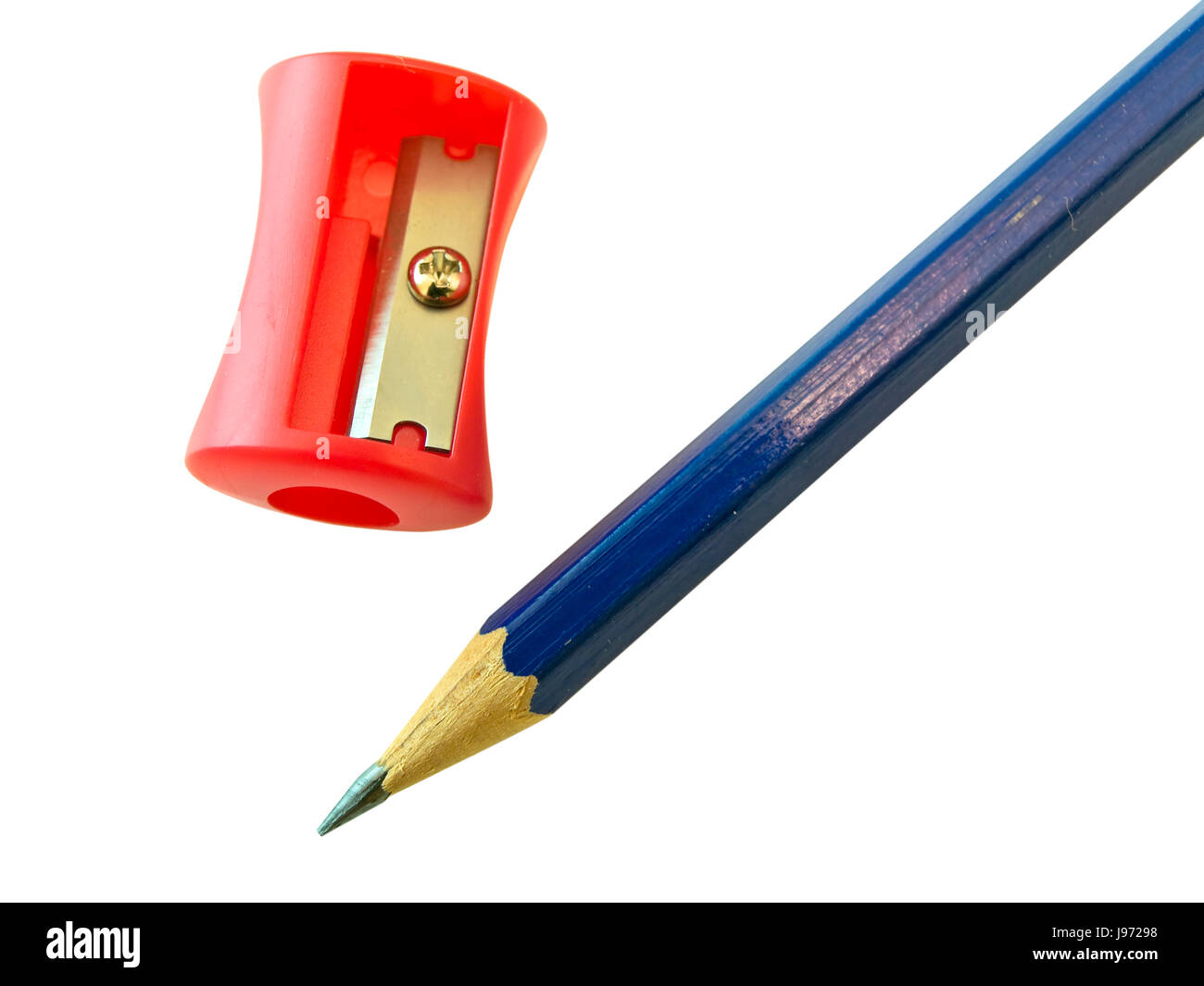 sharpener, pen, style, pencil, blue, tool, object, objects, isolated ...