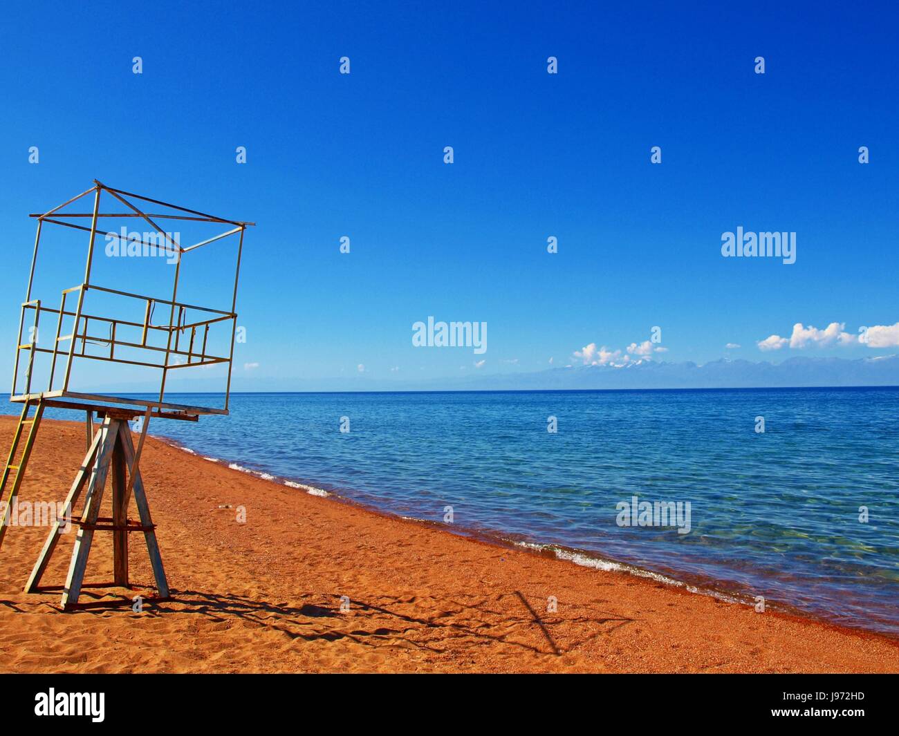 beach, seaside, the beach, seashore, deerstand, watchtower, central ...