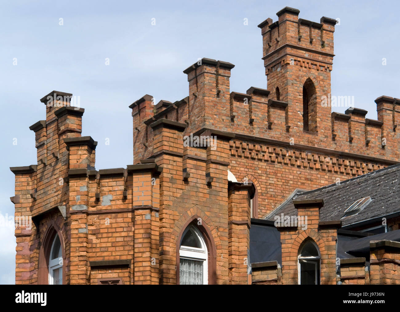 battlement, house, building, macro, close-up, macro admission, close up ...