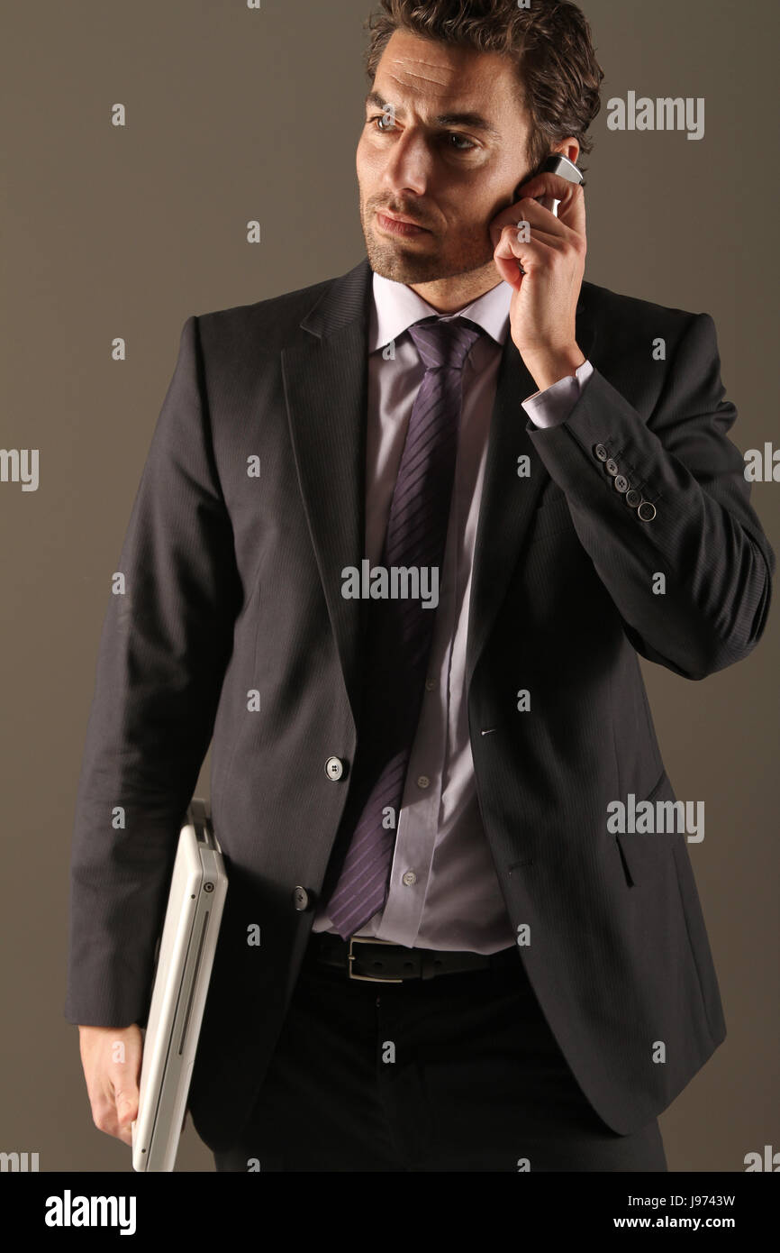 business man on the phone Stock Photo - Alamy