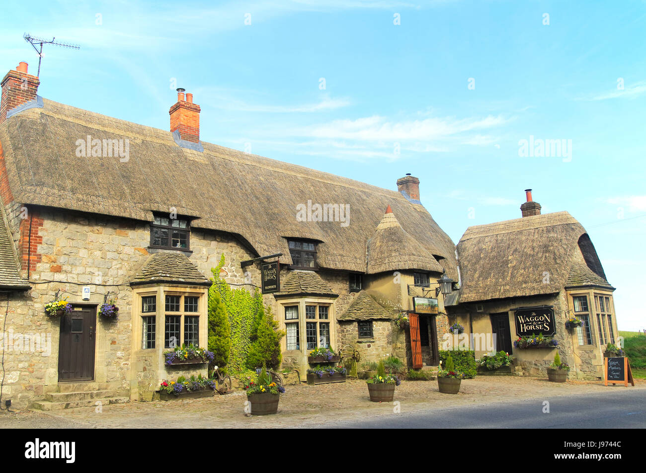 The Waggon and Horses pub, Beckhampton, Wiltshire, England, UK ...