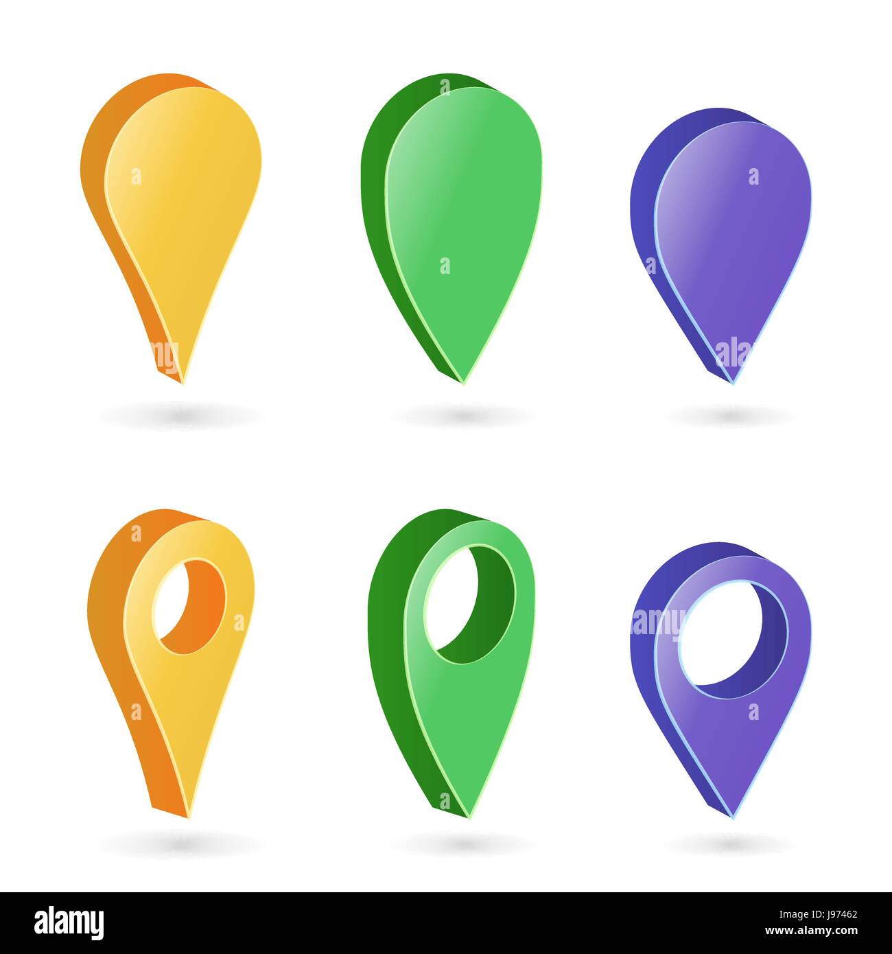 3d Map Pointer Vector. Colorful Set of Modern Map Round Pointers ... 3d Map Pointer Vector. Colorful Set of Modern Map Round Pointers ...