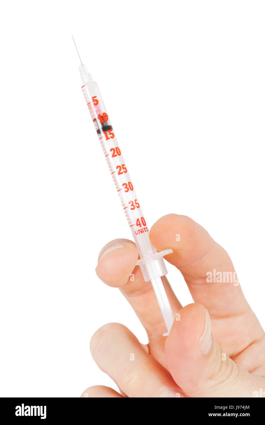 hand with syringe Stock Photo - Alamy
