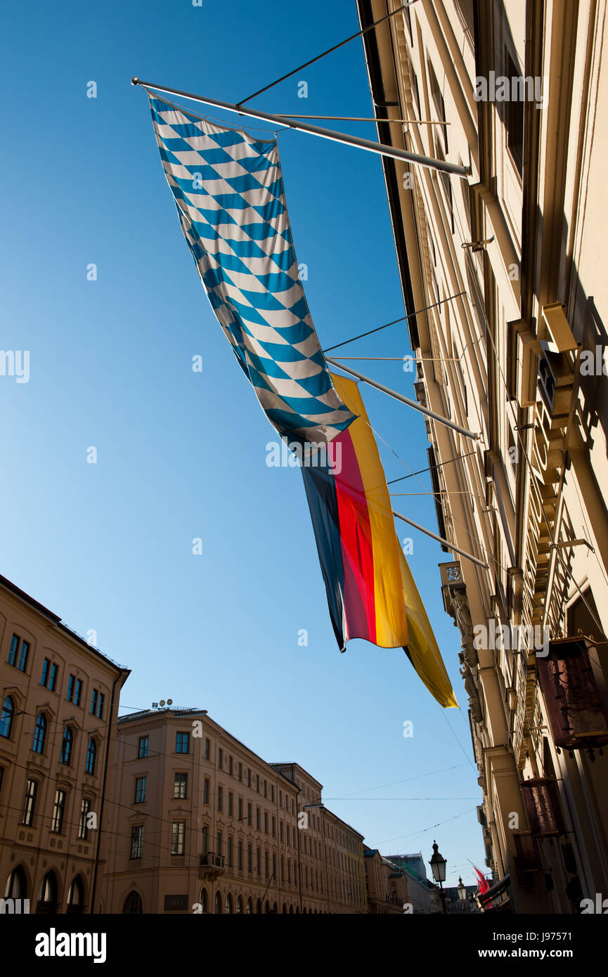 munich and the flags Stock Photo - Alamy