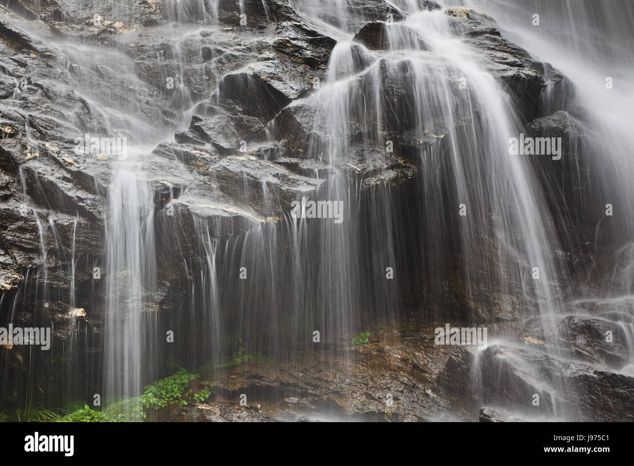 flow, stream, waterfall, mountain, backdrop, background, river, water ...