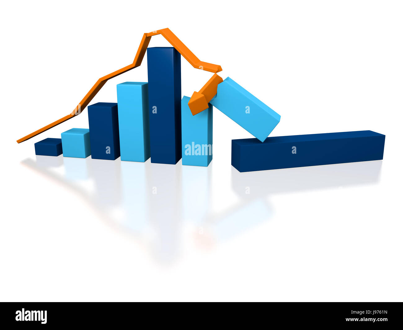 growth, success, isolated, chart, loss, illustration, defeat ...