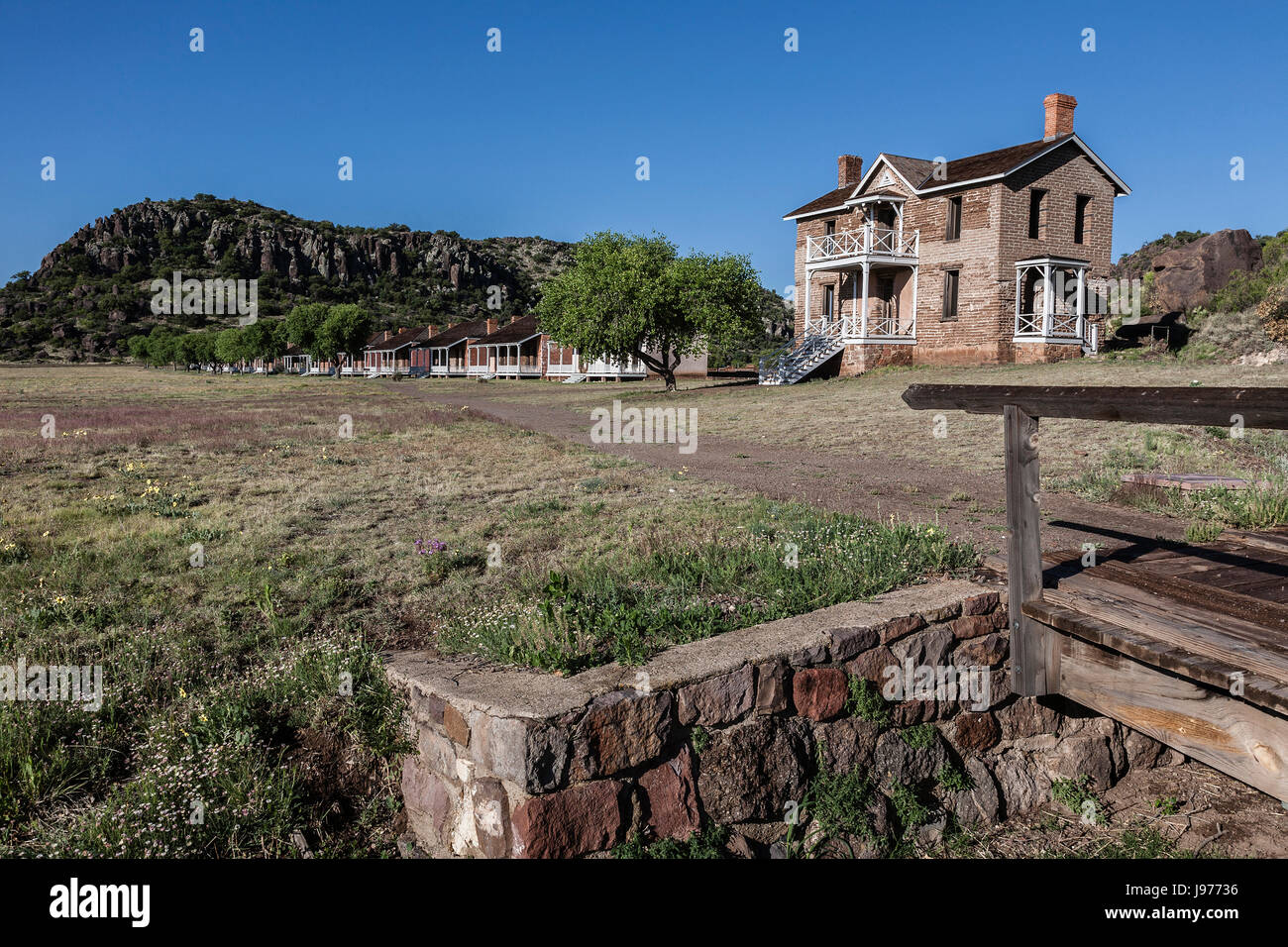 [Fort Davis National Historic Site] Texas footbridge Stock Photo - Alamy