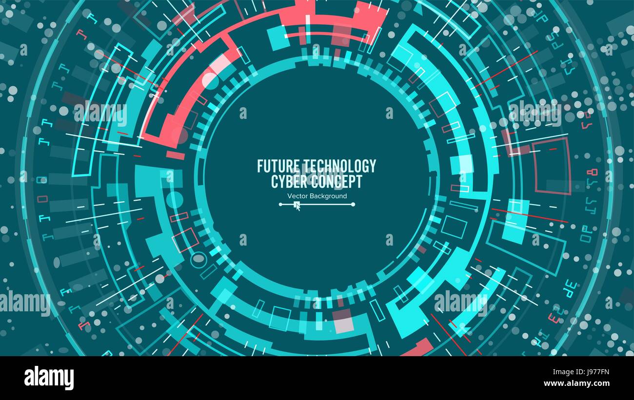 Abstract Futuristic Technological Background Vector. Security ...