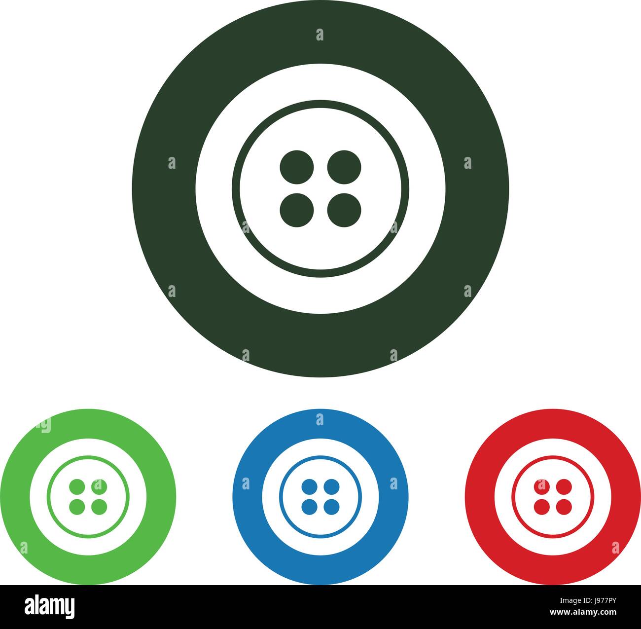 Button clothes icon set Stock Vector Image & Art - Alamy