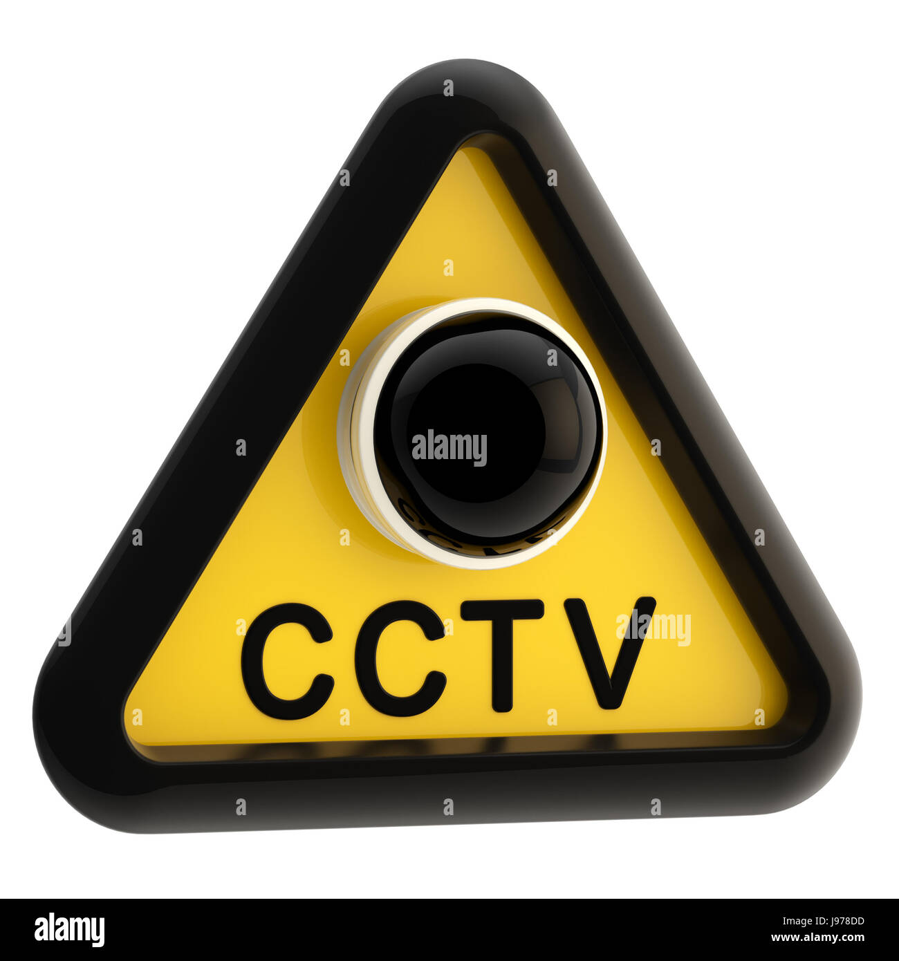 Cctv warning sticker hi-res stock photography and images - Alamy