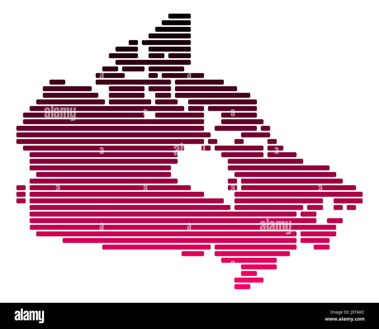 Canada line map hi-res stock photography and images - Alamy