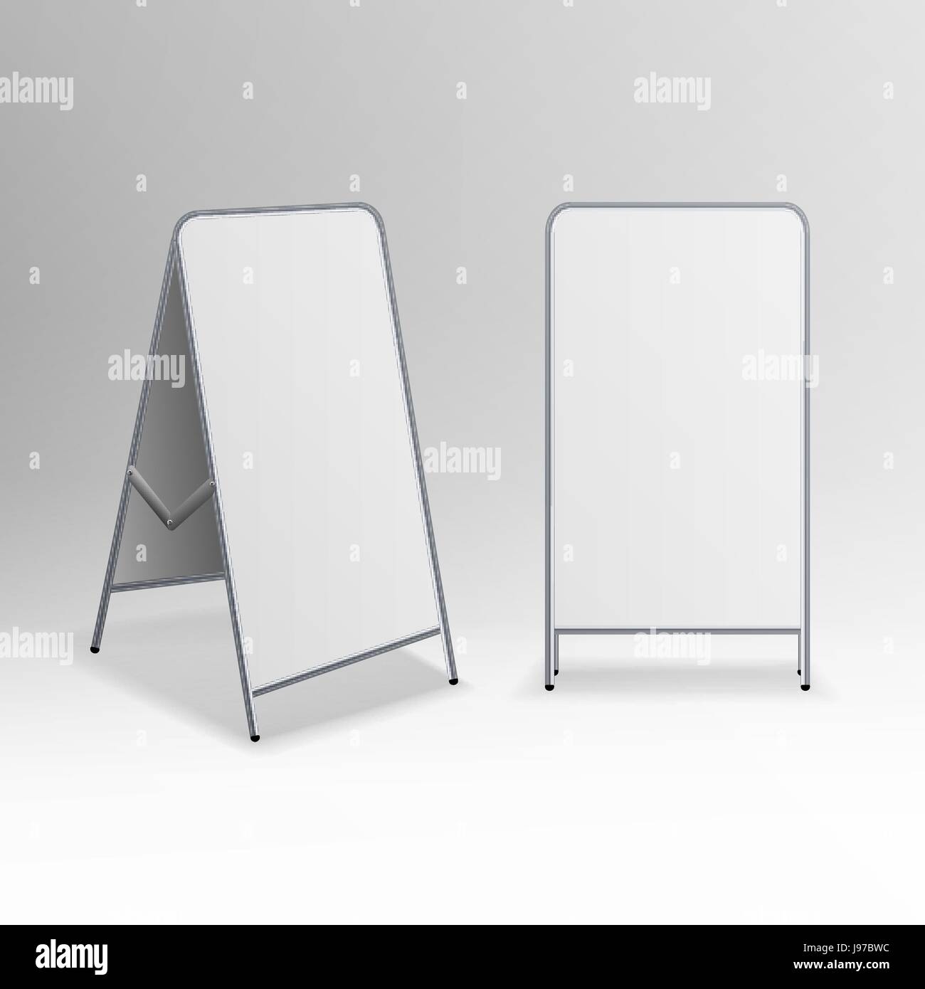 Metal Empty Blank Advertising Street Handheld Sandwich Stands Sidewalk ...