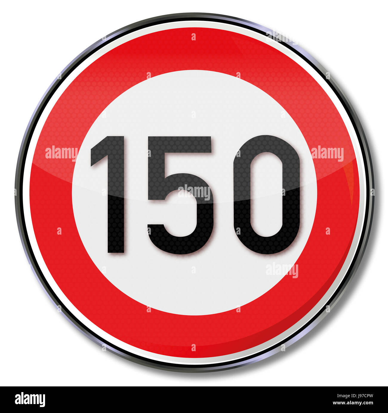 sign speed limit 150 Stock Photo - Alamy