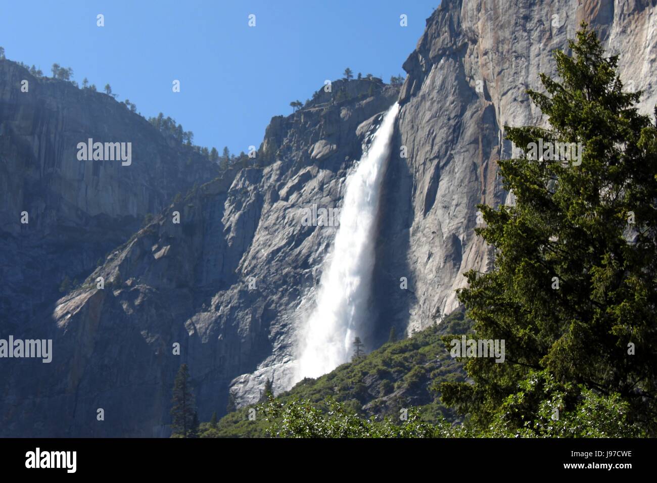 park, waterfall, california, valley, national, landscape, scenery ...