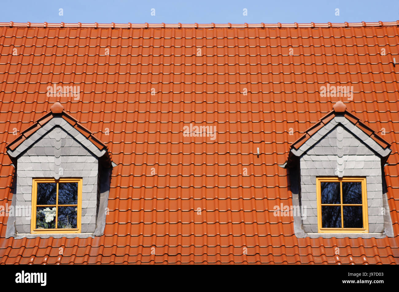 tile, pans, dormer, rooftop, house, building, brick, protect ...