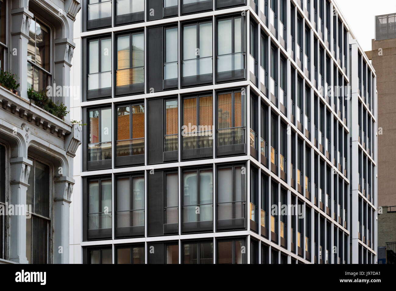 The upper floors of the building in the vicinity of a 19th century cast ...