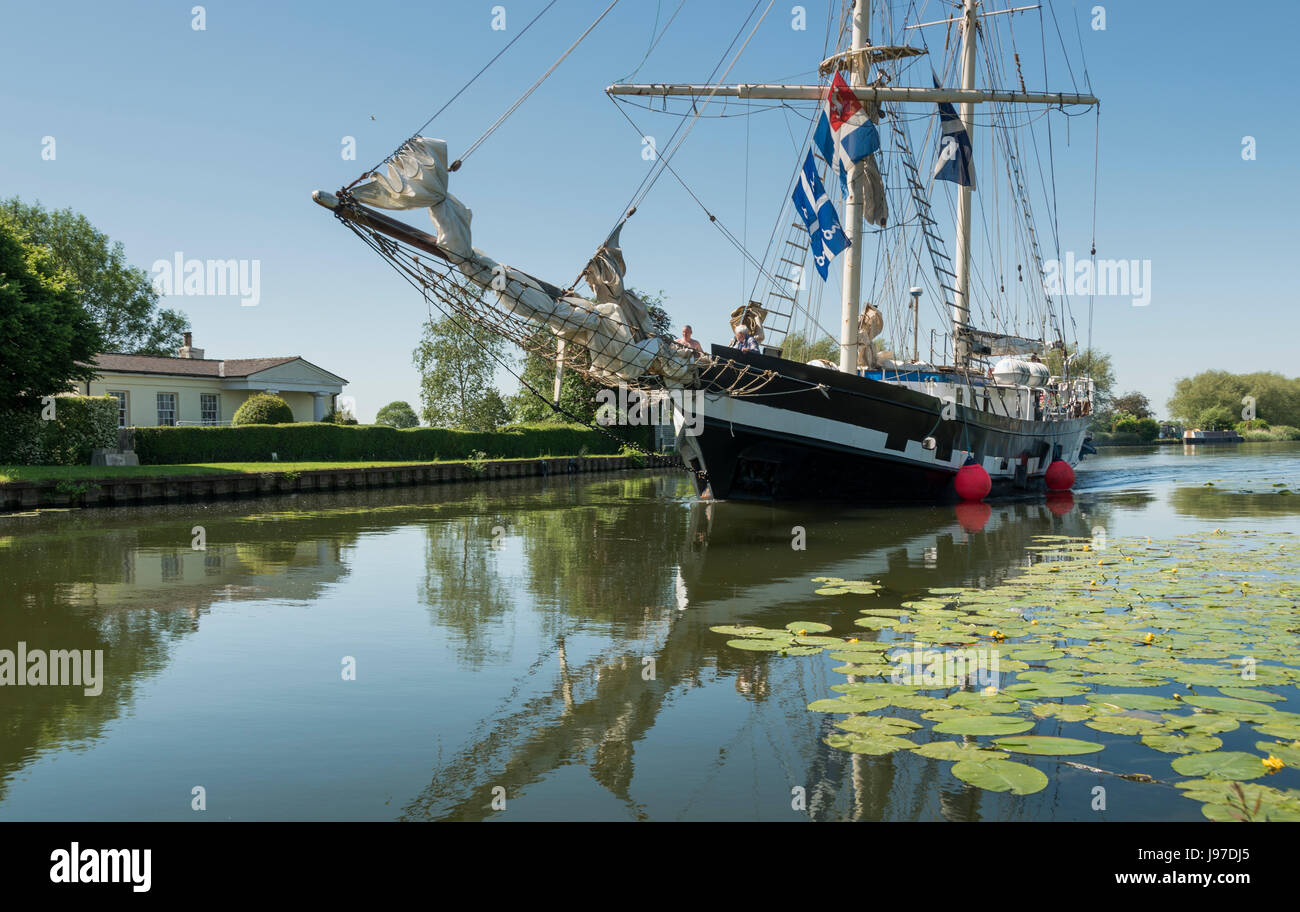 Tall Ship on the Sharpness Canal in Gloucestershire Stock Photo - Alamy