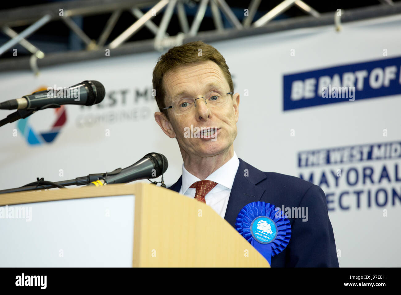 Conservative candidate Andy Street after being elected as the first ...