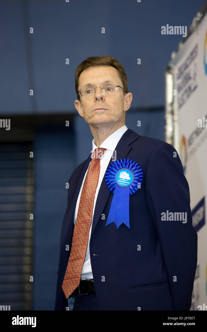 Conservative candidate Andy Street after being elected as the first ...