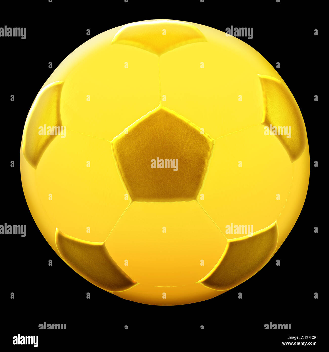 Gold Soccer Ball isolated against the black background Stock Photo - Alamy