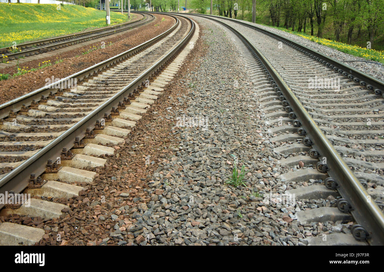Parallel steel rails hi-res stock photography and images - Alamy