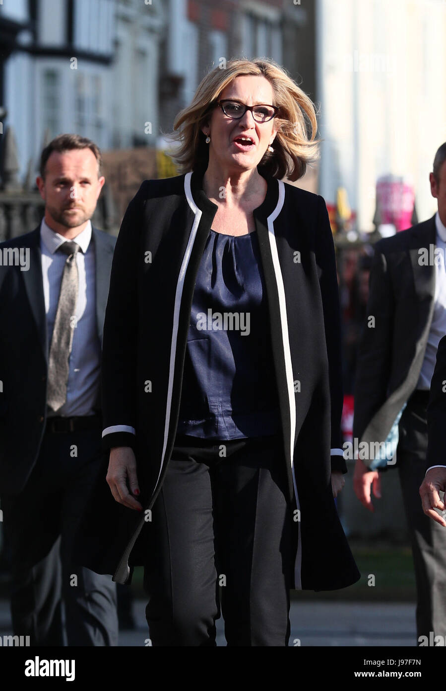 Home Secretary Amber Rudd arrives to take part in the BBC Election ...