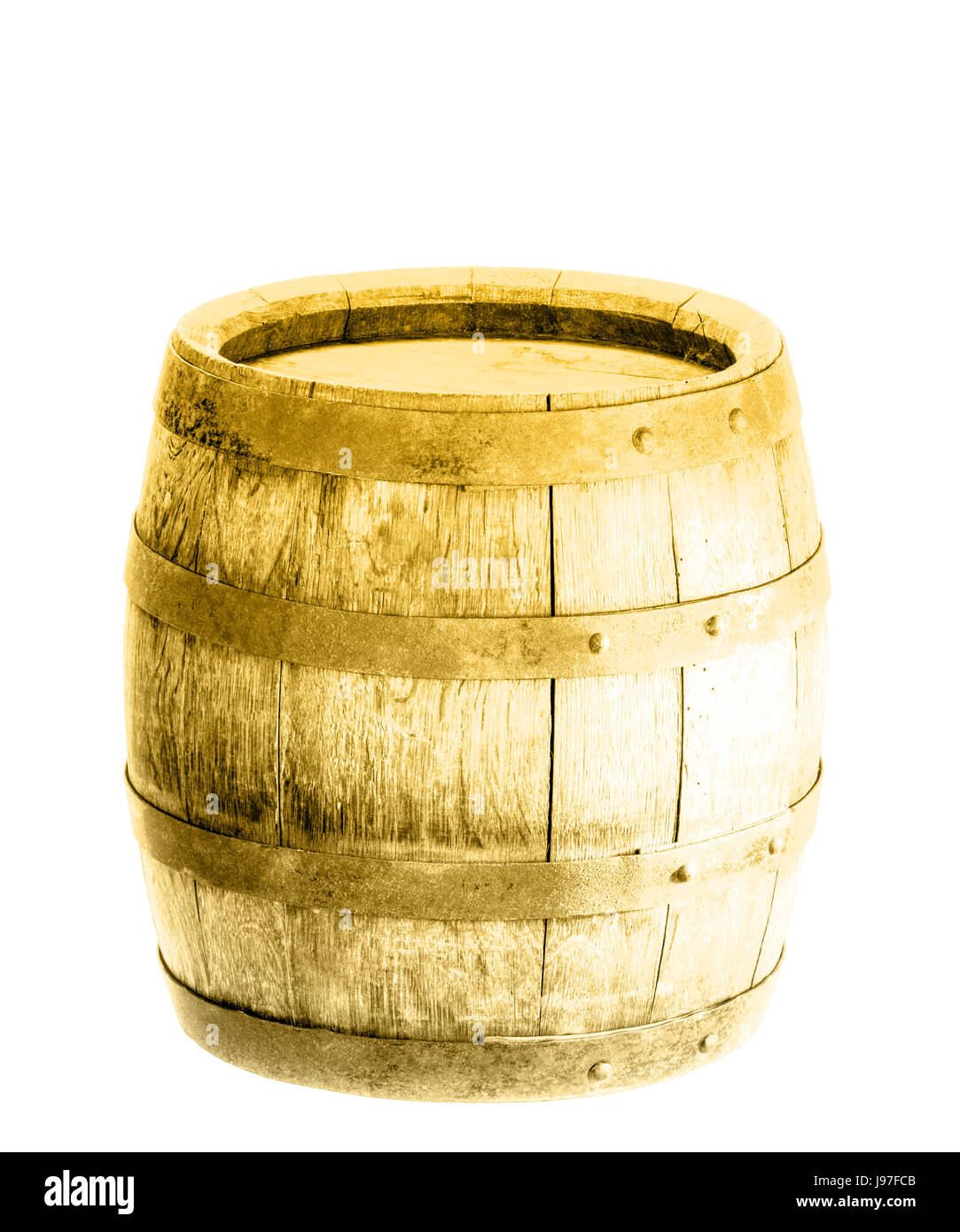 Gold barrel isolated against the white background Stock Photo - Alamy