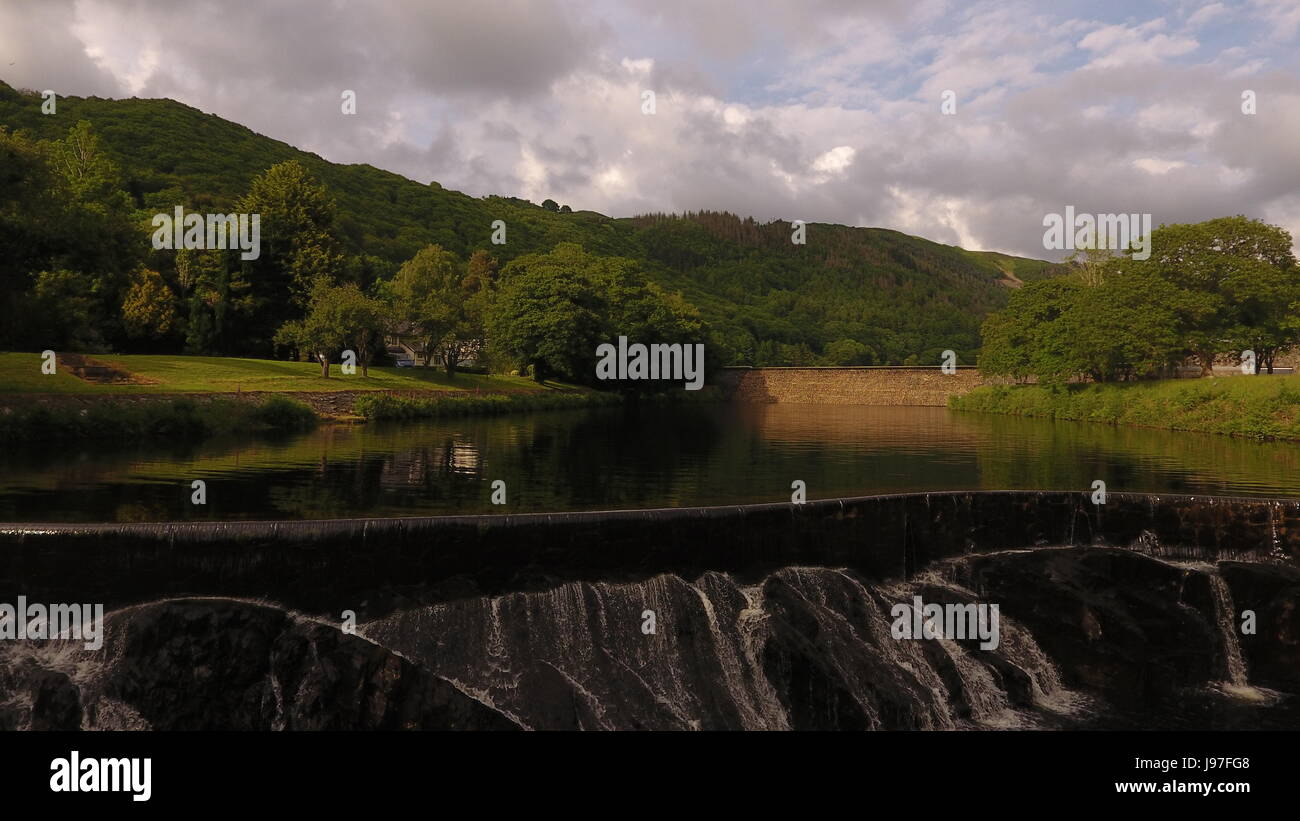 vale of rheidol steam railway cwm rheidol dam Stock Photo - Alamy