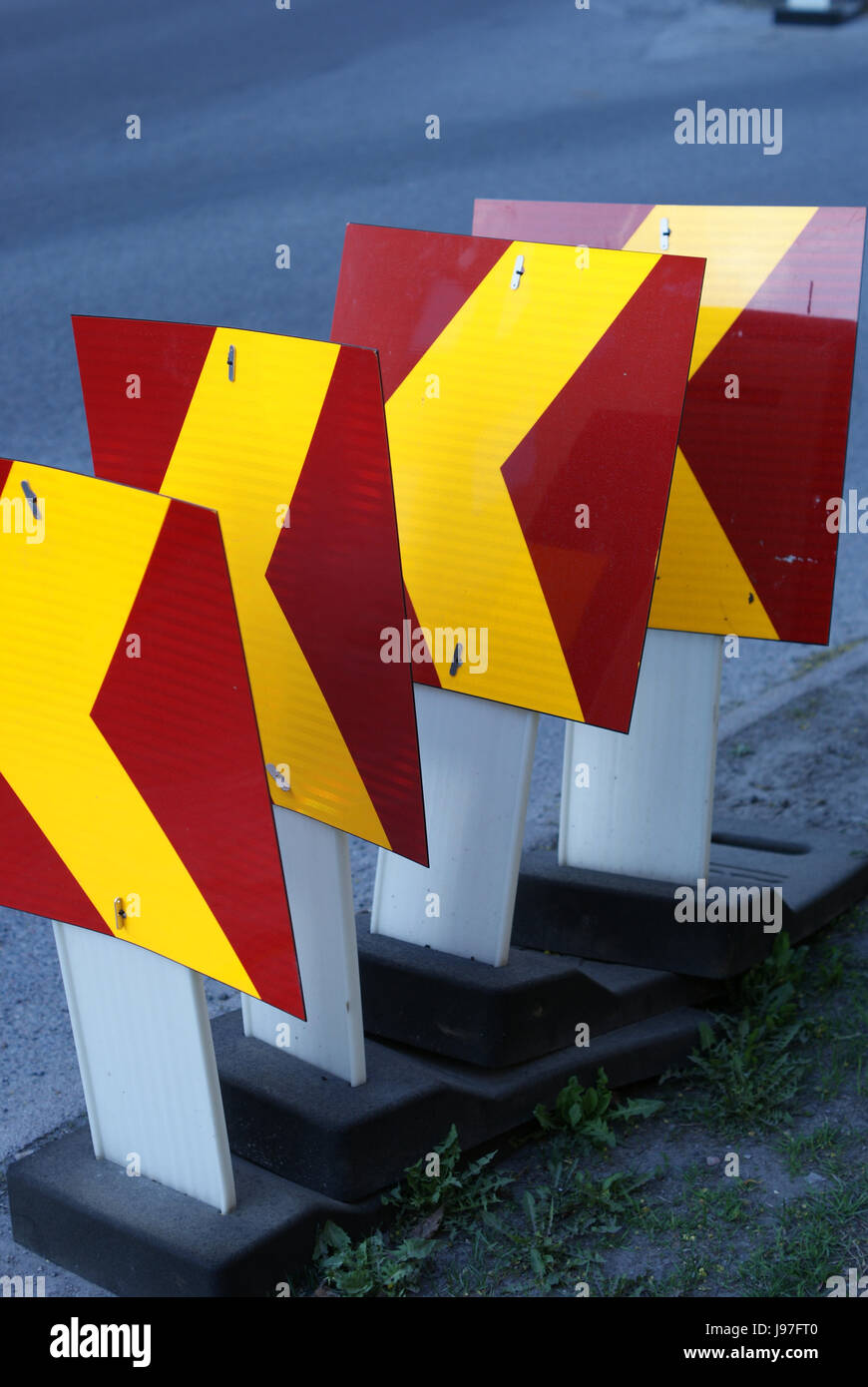 Signs collected together after been used for showing direction during ...