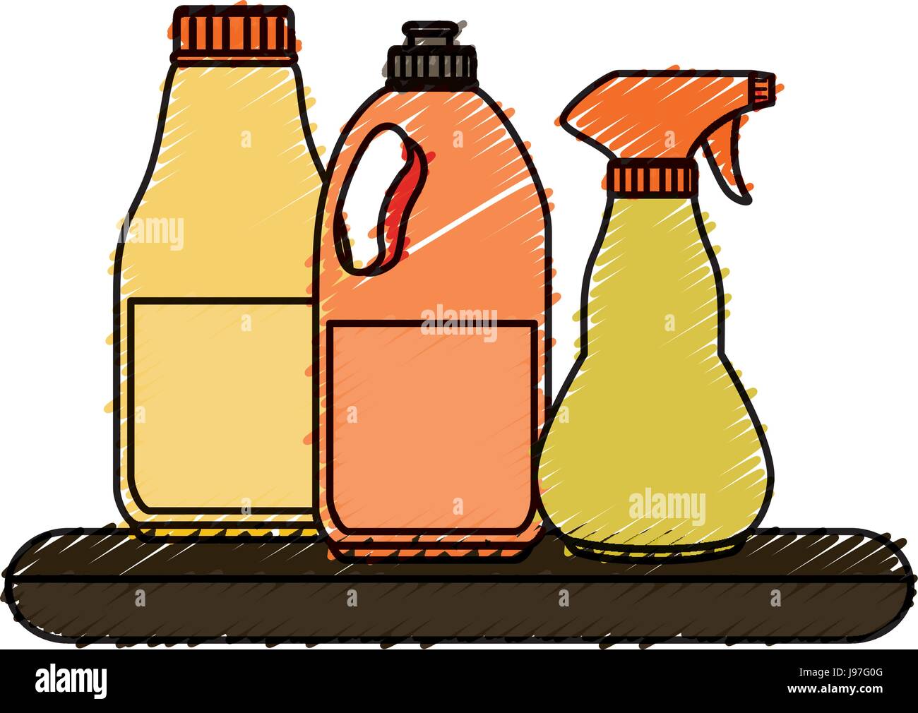 Plastic bottles washing detergent Stock Vector Images - Alamy