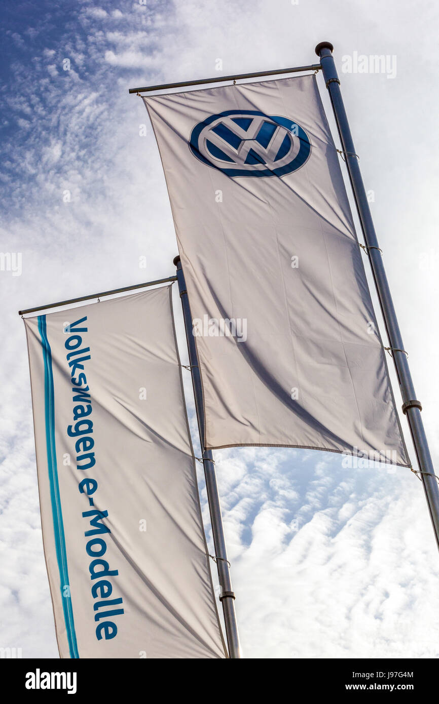 VW logo flag,Germany, Europe Stock Photo - Alamy