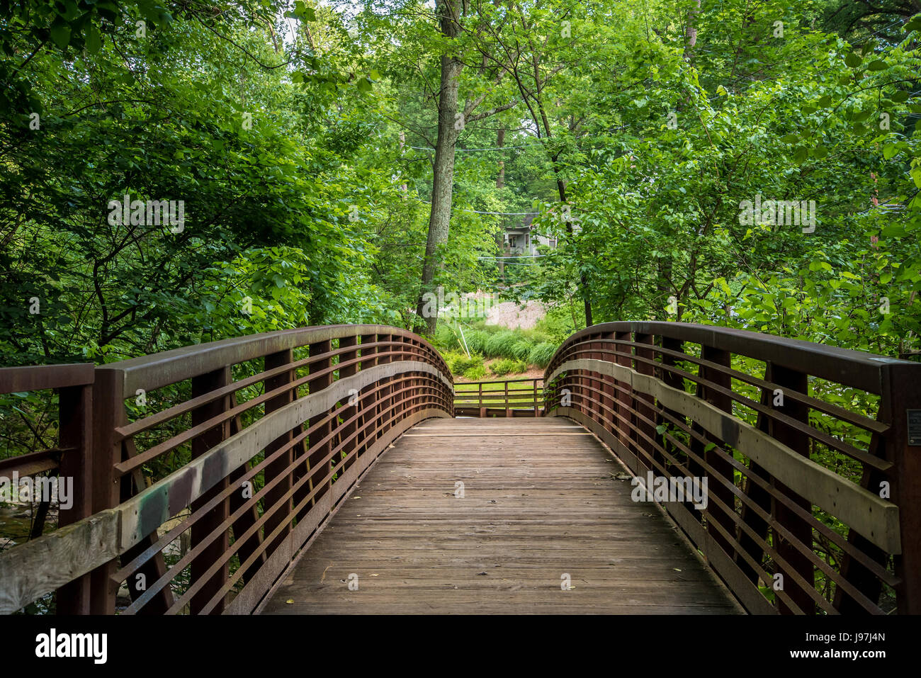 Bridge Walkway in Park Stock Photo - Alamy