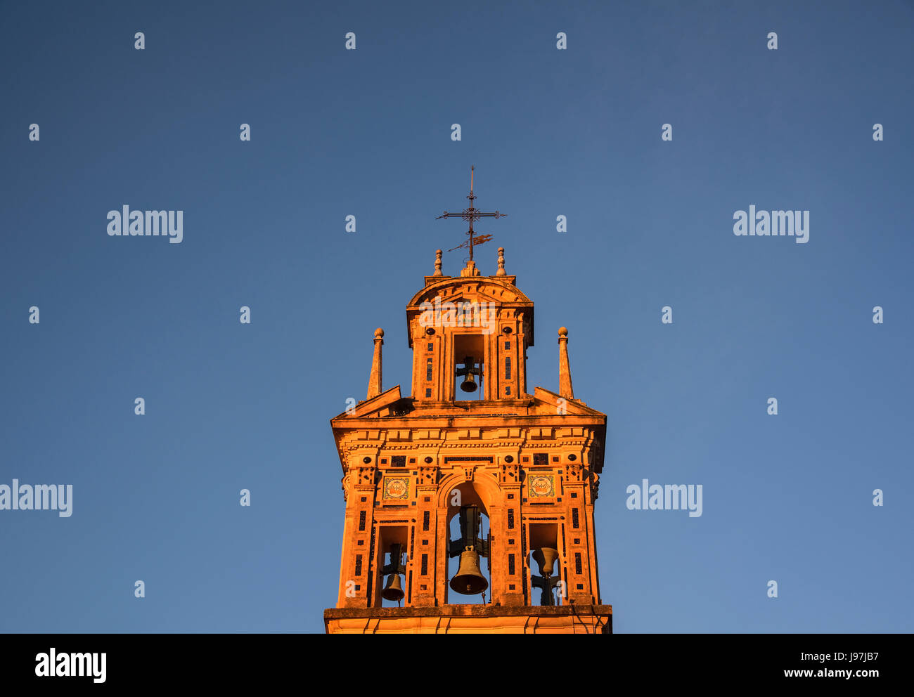 Spain, Andalusia, Seville, La Macarena, Bell tower of Santa Paula ...