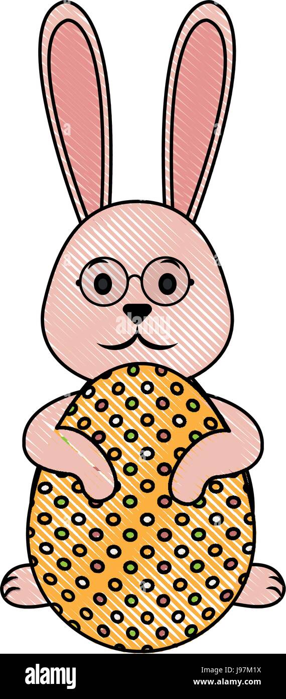 Cute easter bunny cartoon Stock Vector Image & Art - Alamy